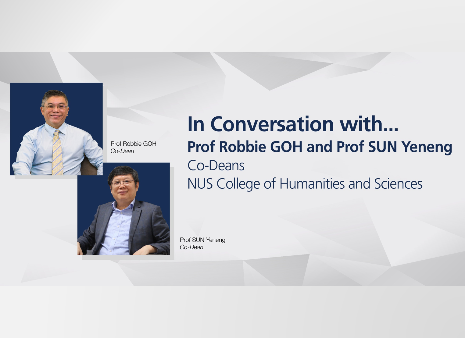 In Conversation - NUS Faculty of Science | NUS Faculty of Science
