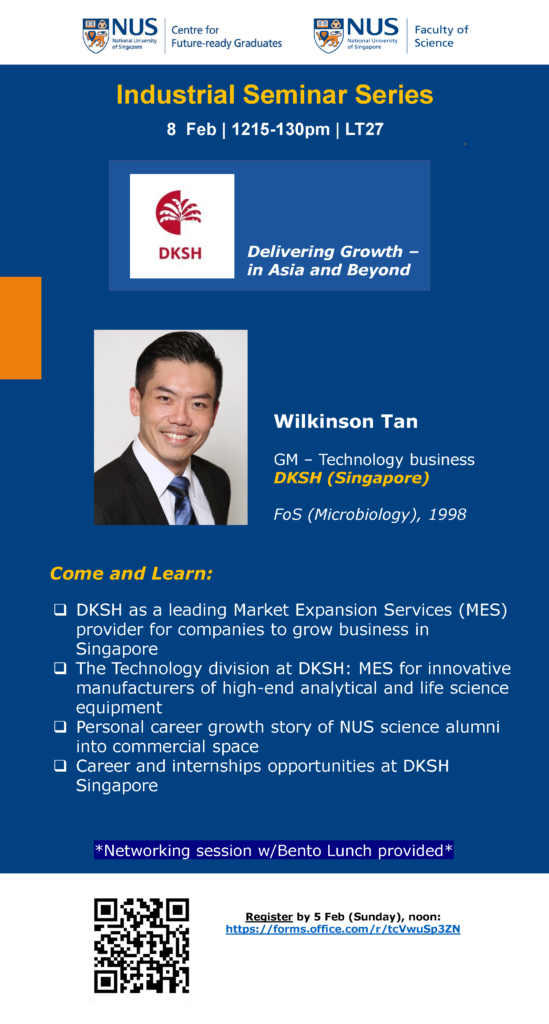 Industrial Seminar Series - DKSH - NUS Faculty of Science