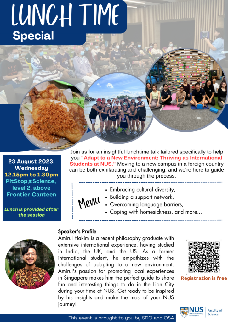 Lunchtime Talk - Adapting to a New Environment: Thriving as ...