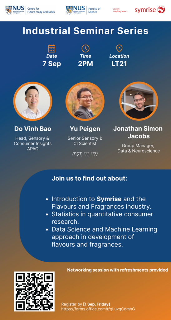 Industrial Seminar Series: Symrise - NUS Faculty of Science