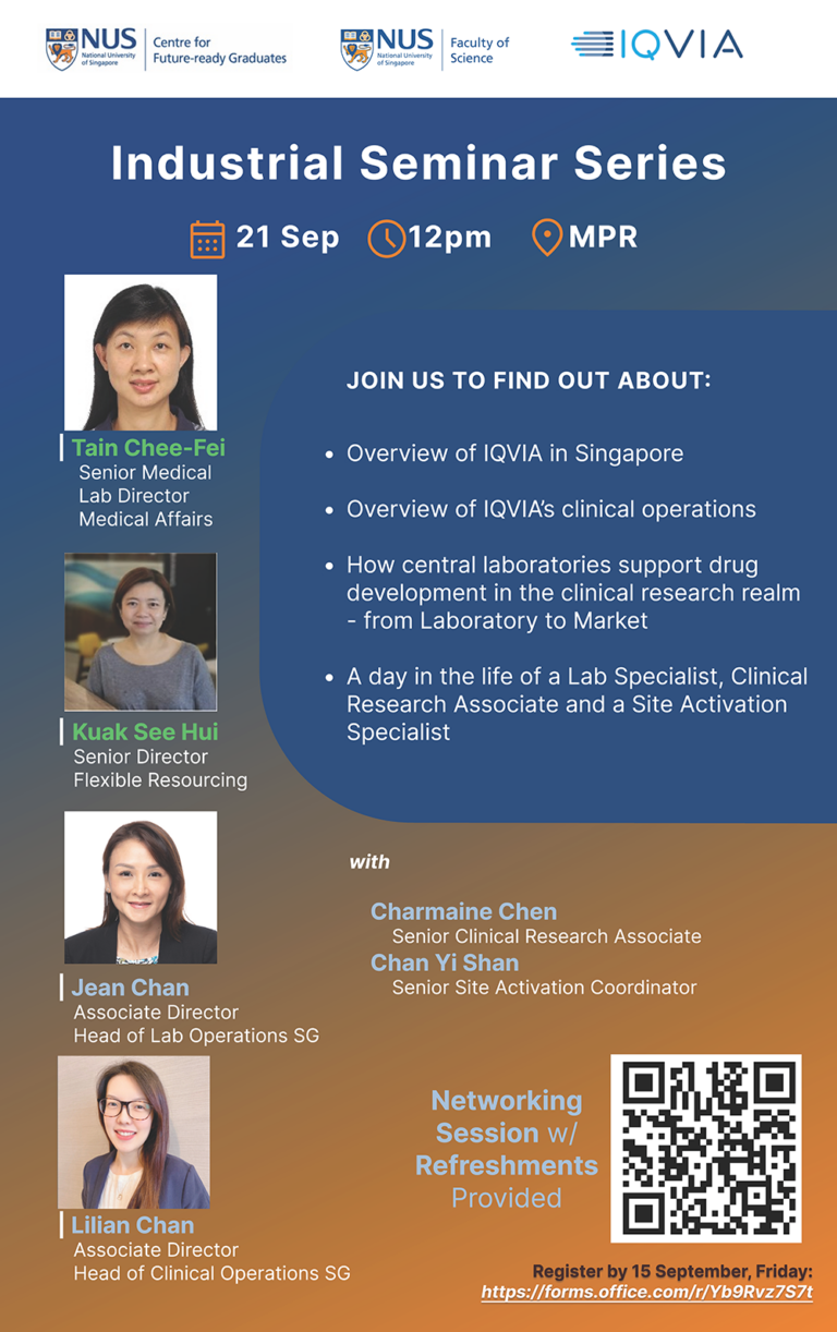 Industrial Seminar Series: Iqvia - NUS Faculty of Science