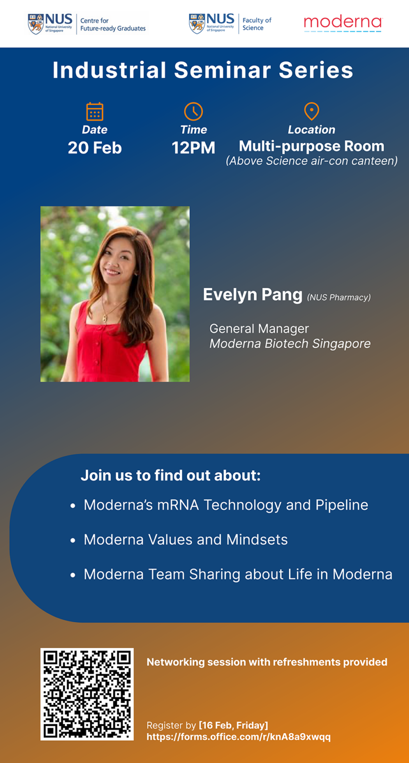 Industrial Seminar Series: Moderna - NUS Faculty of Science