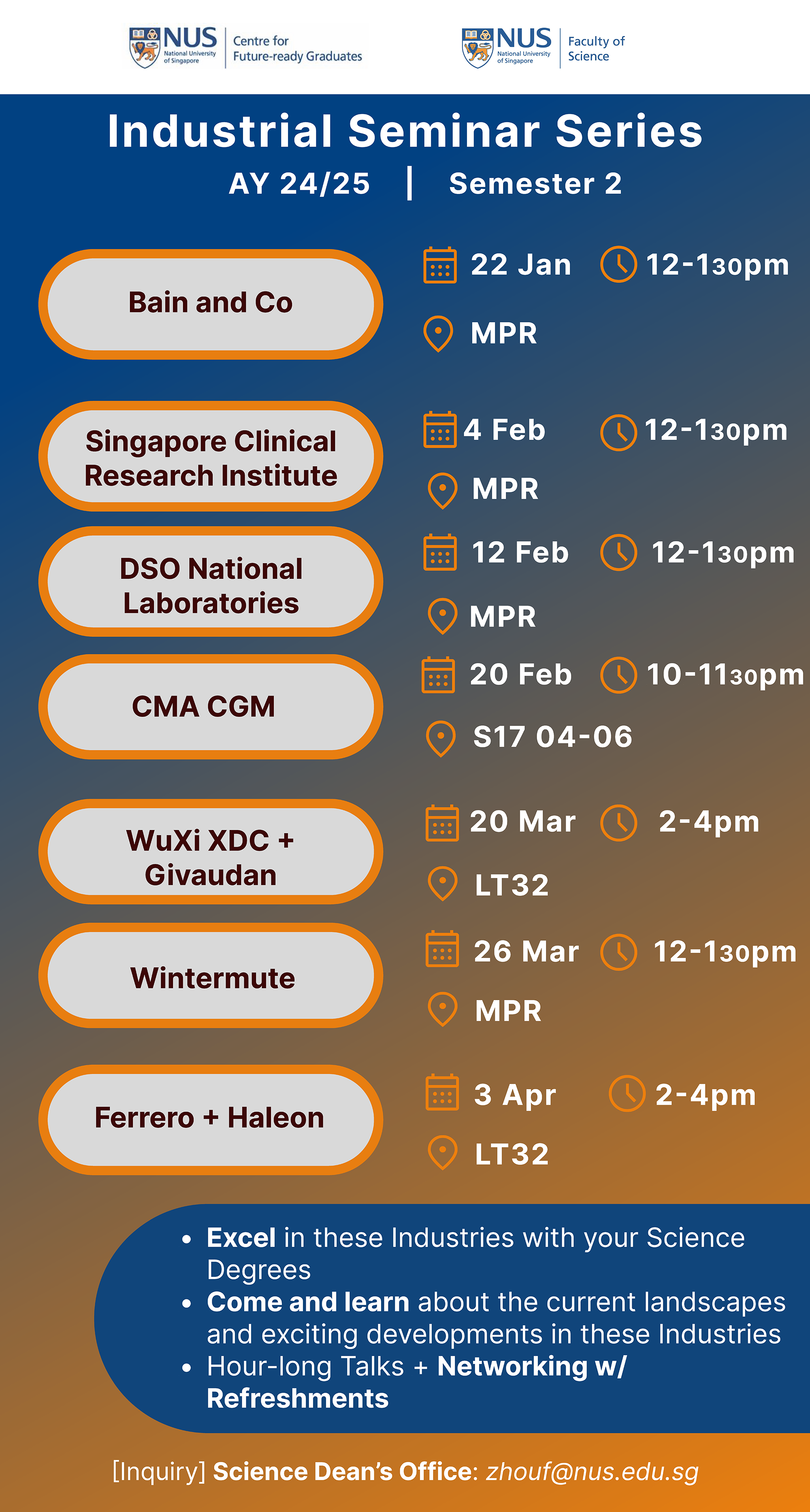 Industrial Seminar Series - NUS Faculty of Science | NUS Faculty of Science